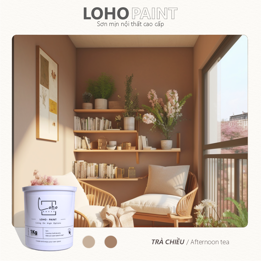 Sơn tường trong nhà tone màu cà phê | Lon sơn 1kg– Loho House