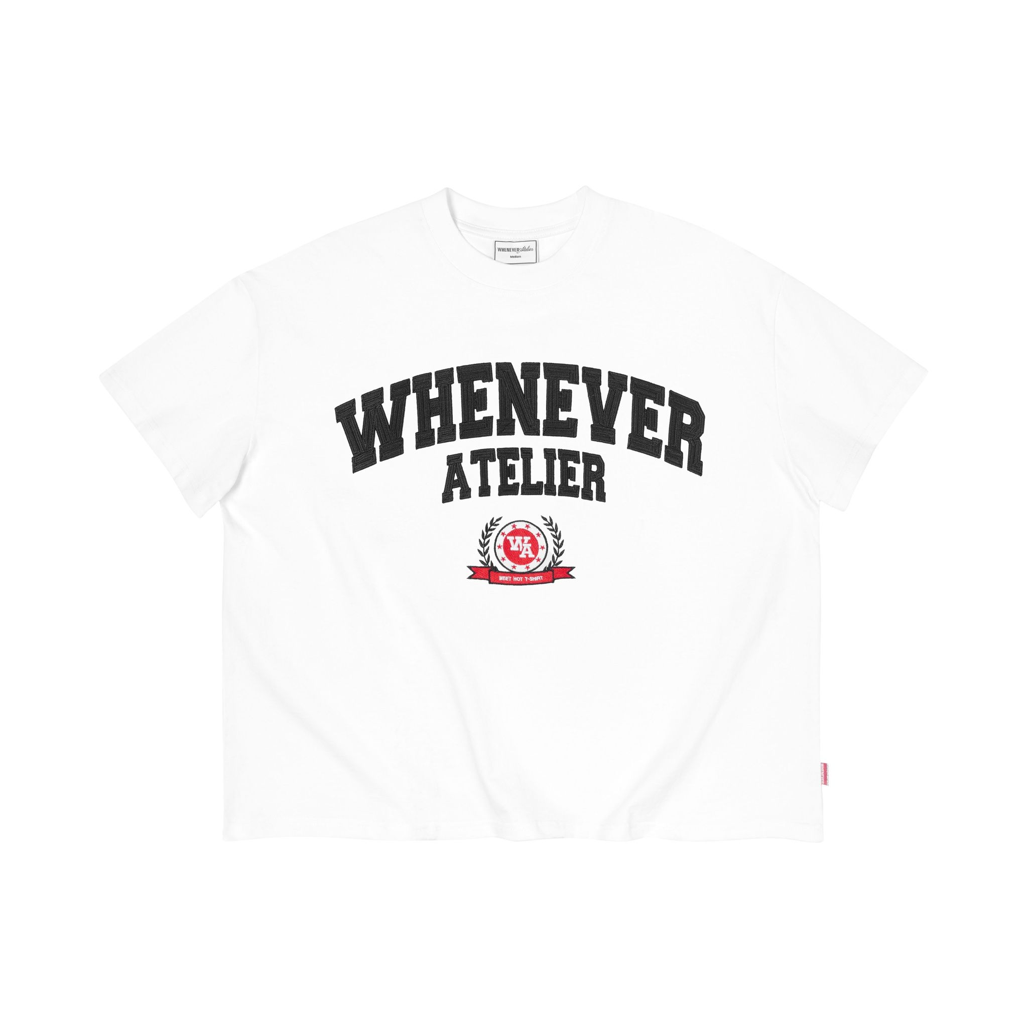 “WHENEVER” Logo-Embroidered Cotton T-Shirt – wheneveratelier