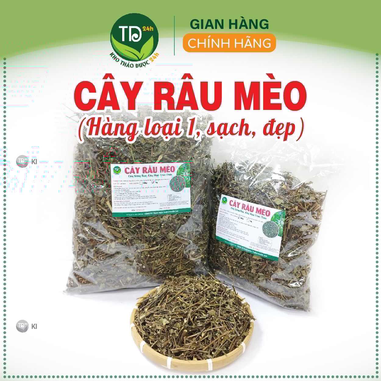 Cây Râu Mèo khô, hỗ trợ sỏi thận, thông tiểu, điều hòa huyết áp cho ng ...
