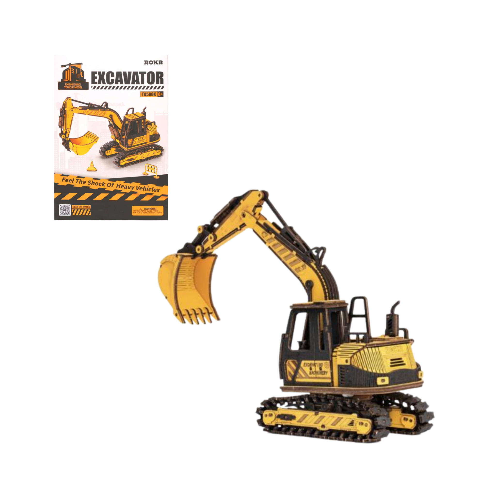 Mô hình gỗ lắp ráp 3D Xe công trình - Robotime Rokr – Cửa hàng Toyzone