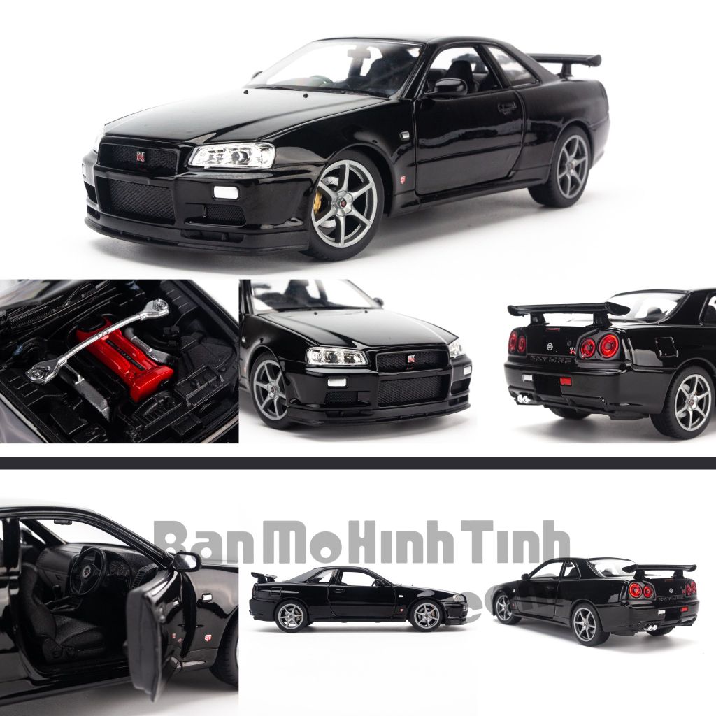 Mô hình xe Nissan Skyline GT-R R34 1:24 Welly - 24108 – Toyzone