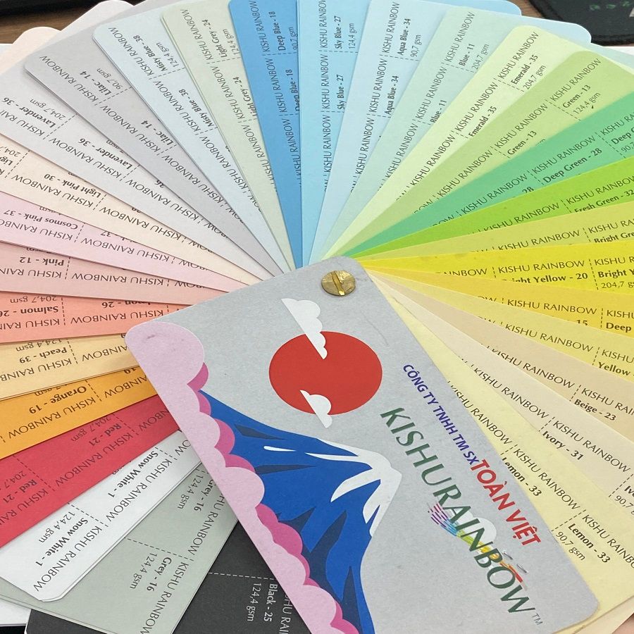 Giấy mỹ thuật hiệu Kishu Rainbow – Giấy Toàn Việt