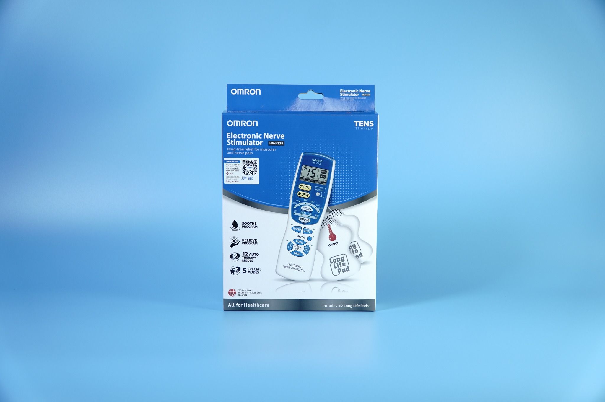 Máy massage xung điện trị liệu Omron HV-F128 giảm đau hiệu quả - RARMED