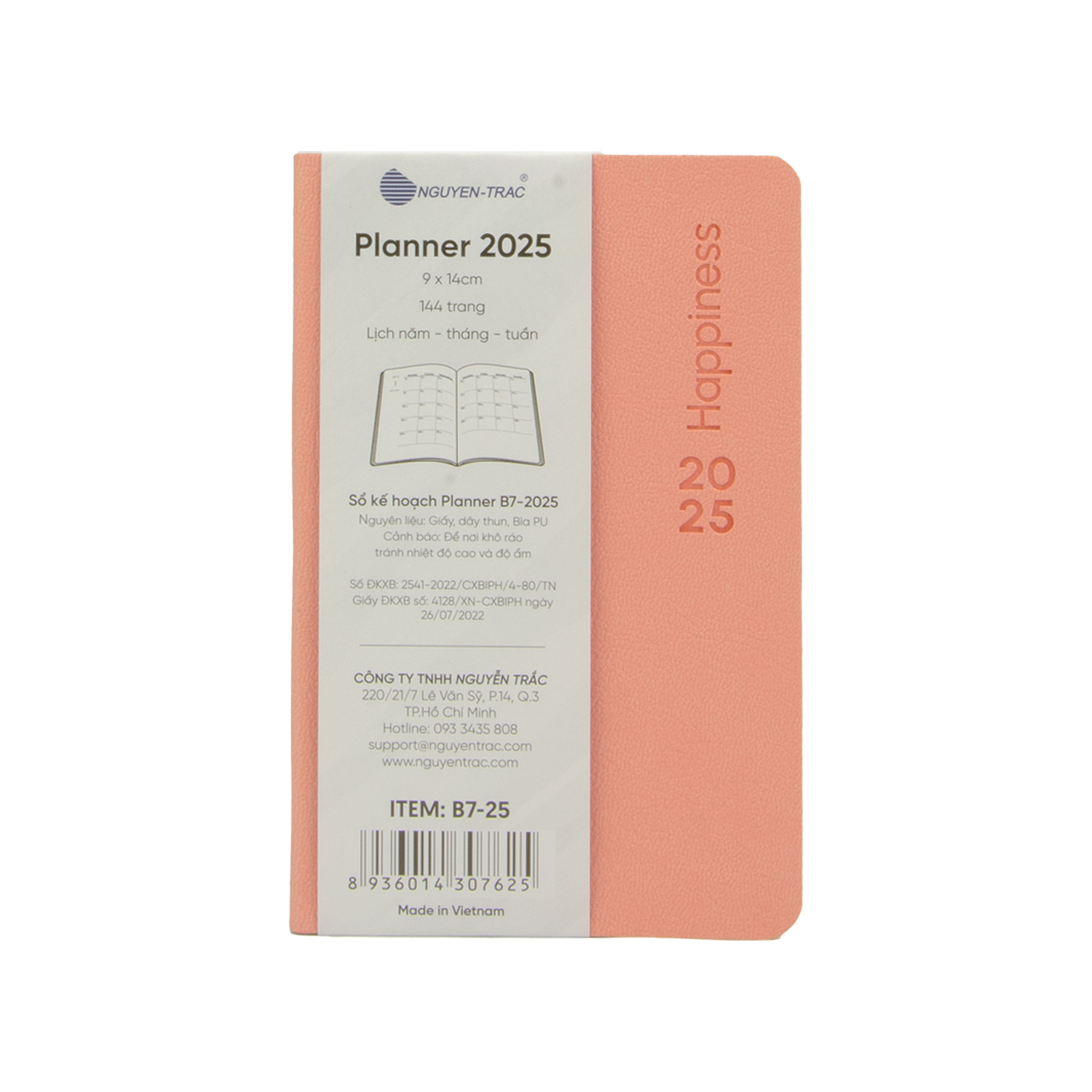 Planner B7 - 2025 - Happiness – Nguyễn Trắc Stationary