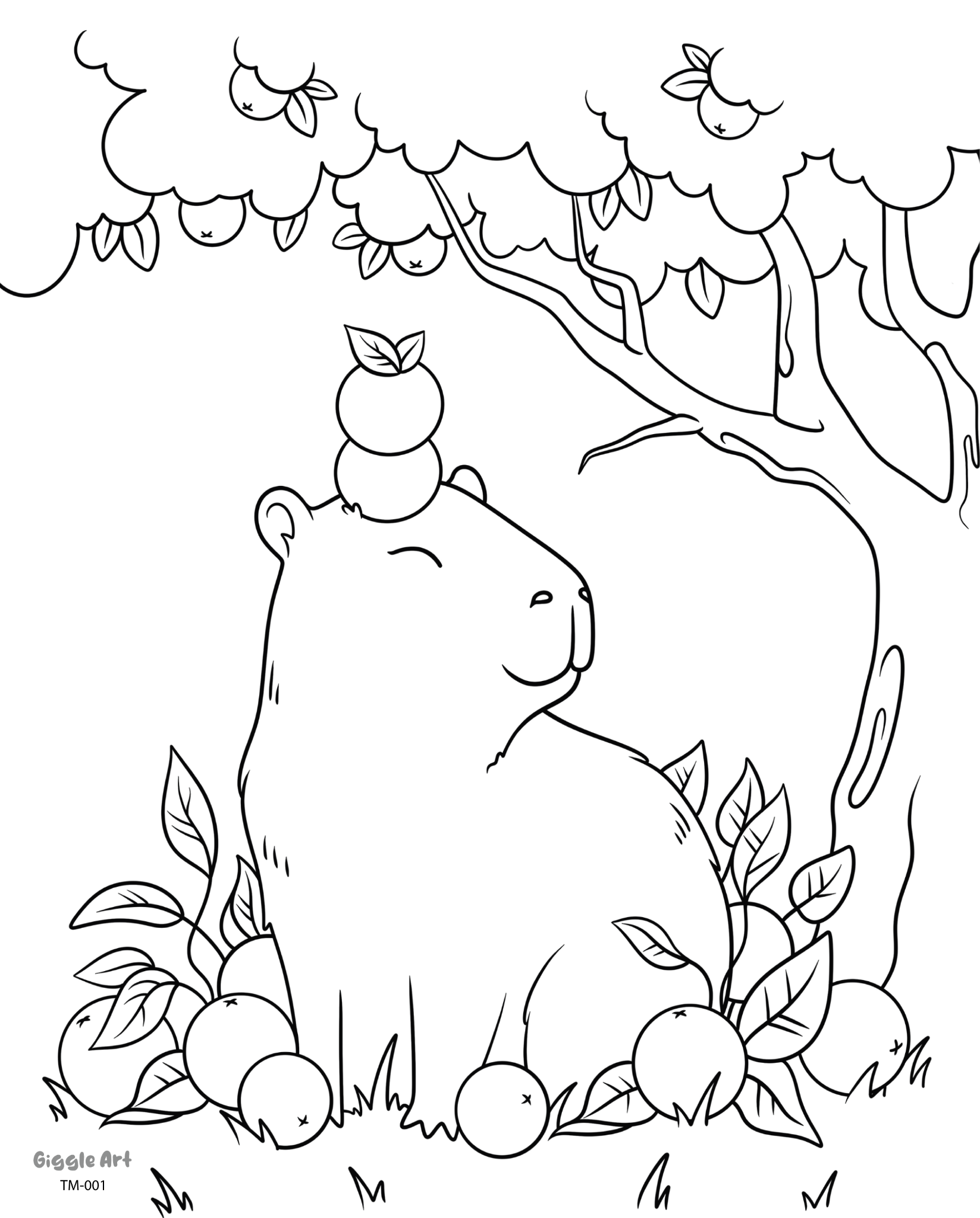 Tô Màu - Capybara dưới cây – Nguyễn Trắc Stationary