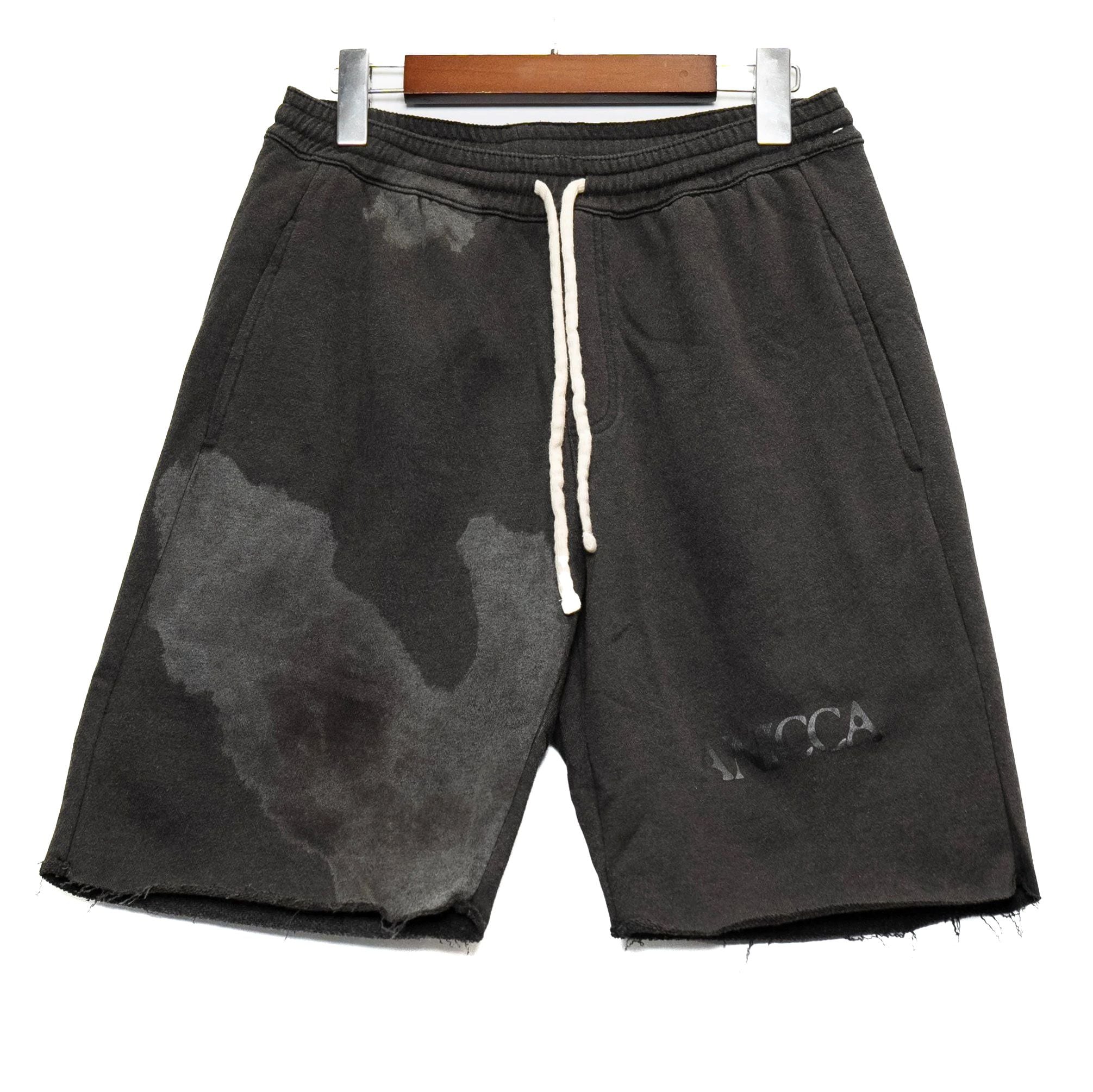 BLACK TERRY RAW SHORT - STAIN – Anicca Ready-made