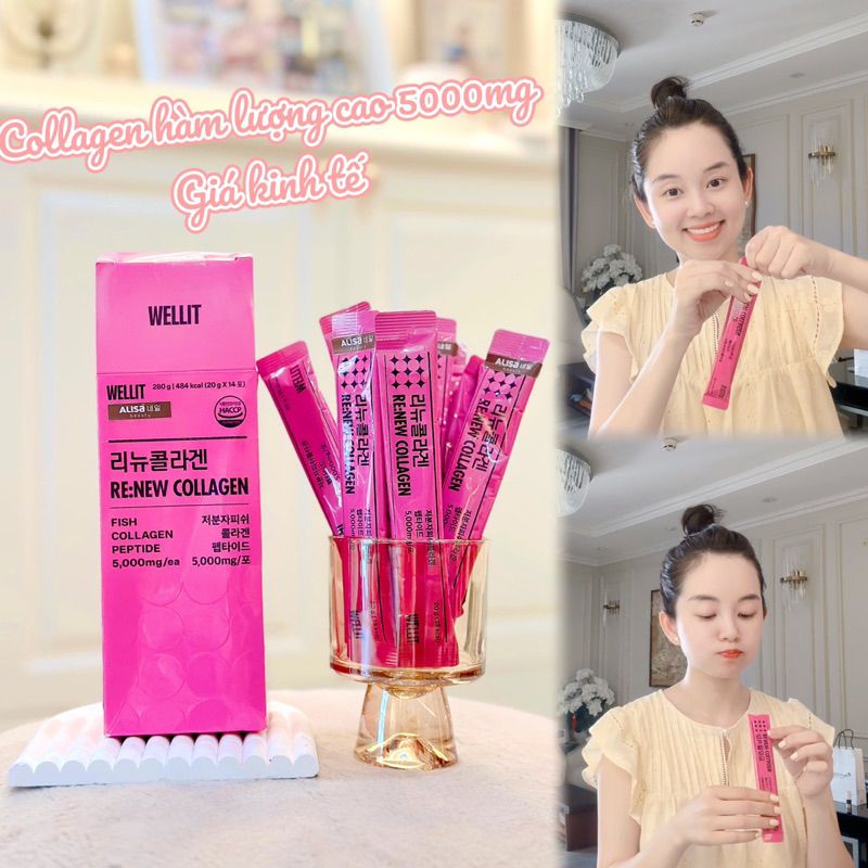 Collagen Peptide Cá Tái Tạo Trẻ Hóa Làn Da Renew Collagen WELLIT Hàm L ...