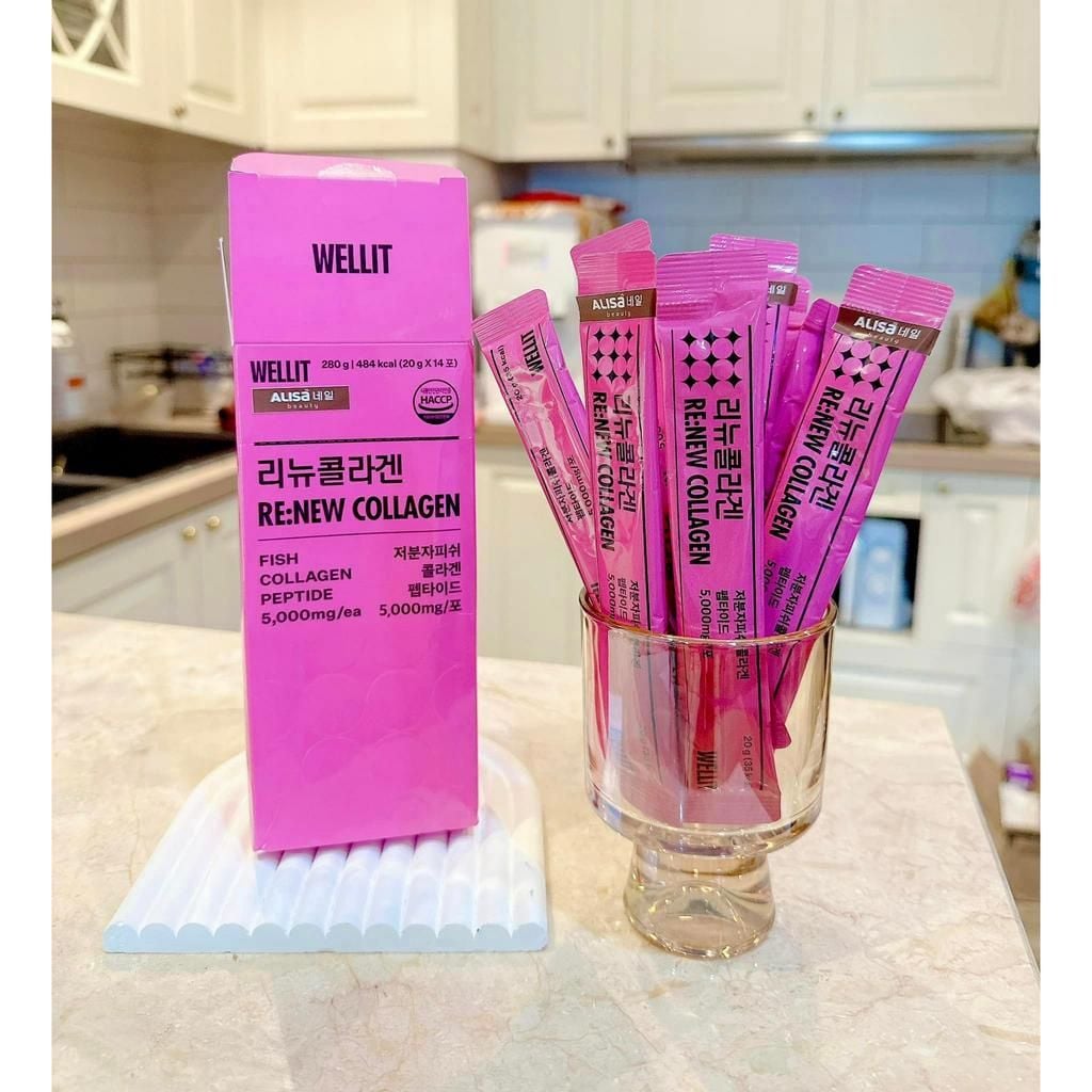 Collagen Peptide Cá Tái Tạo Trẻ Hóa Làn Da Renew Collagen WELLIT Hàm L ...