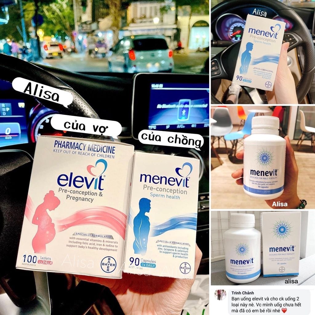 Vitamin tổng hợp Elevit cho mẹ bầu, menevit cho bố - ALISA – Alisa store