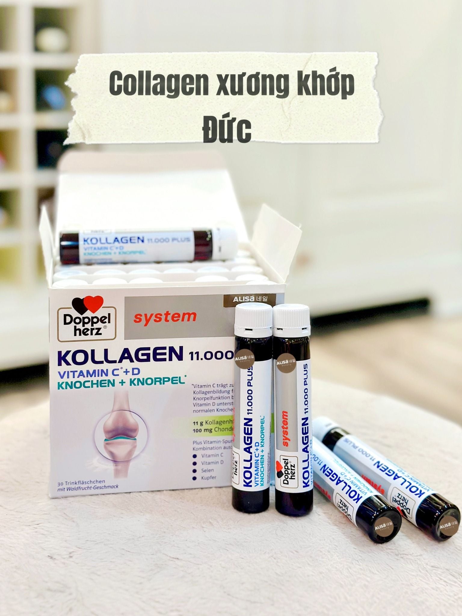 Collagen Kollagen 11000 Plus hỗ trợ xương khớp, hộp 30 ống*25ml – Alisa ...