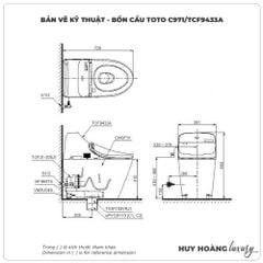 Bồn cầu thông minh TOTO C971/TCF9433A cao cấp, chính hãng