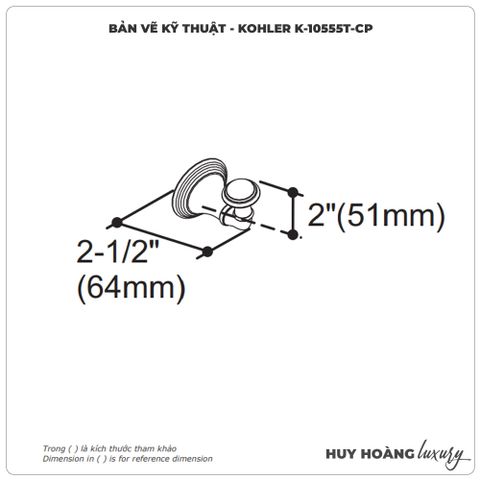 Móc treo khăn nhà tắm KOHLER K-97499T-2MB cao cấp - Bền bỉ theo thờ ...