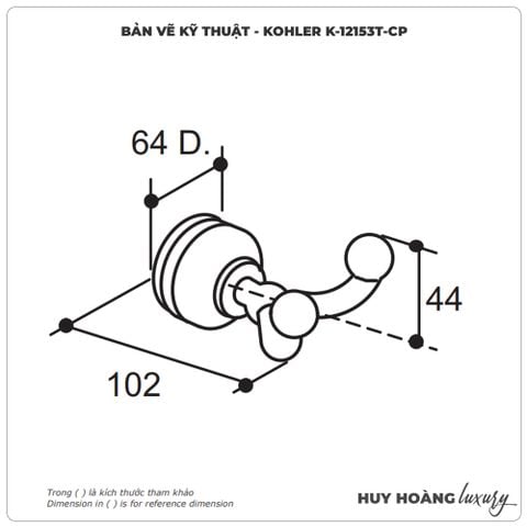 Móc treo khăn nhà tắm KOHLER K-97499T-2MB cao cấp - Bền bỉ theo thờ ...