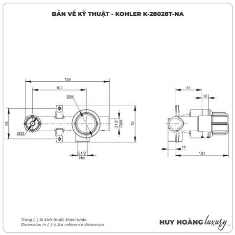Vòi gắn tường KOHLER K-22567T-B4-CP | CHÍNH HÃNG 100%– HUY HOÀNG LUXURY