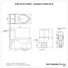 Bồn cầu KOHLER 1 khối K-4012T-S2-0 chính hãng | HUY HOÀNG LUXURY