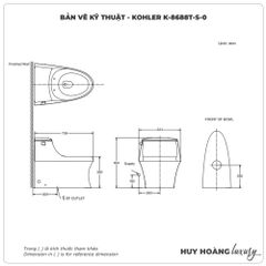 Bồn cầu KOHLER 1 khối K-8688T-S-0 chính hãng | HUY HOÀNG LUXURY
