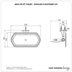 Lô đựng giấy vệ sinh KOHLER K-EX27068T-CP cao cấp - Bền bỉ