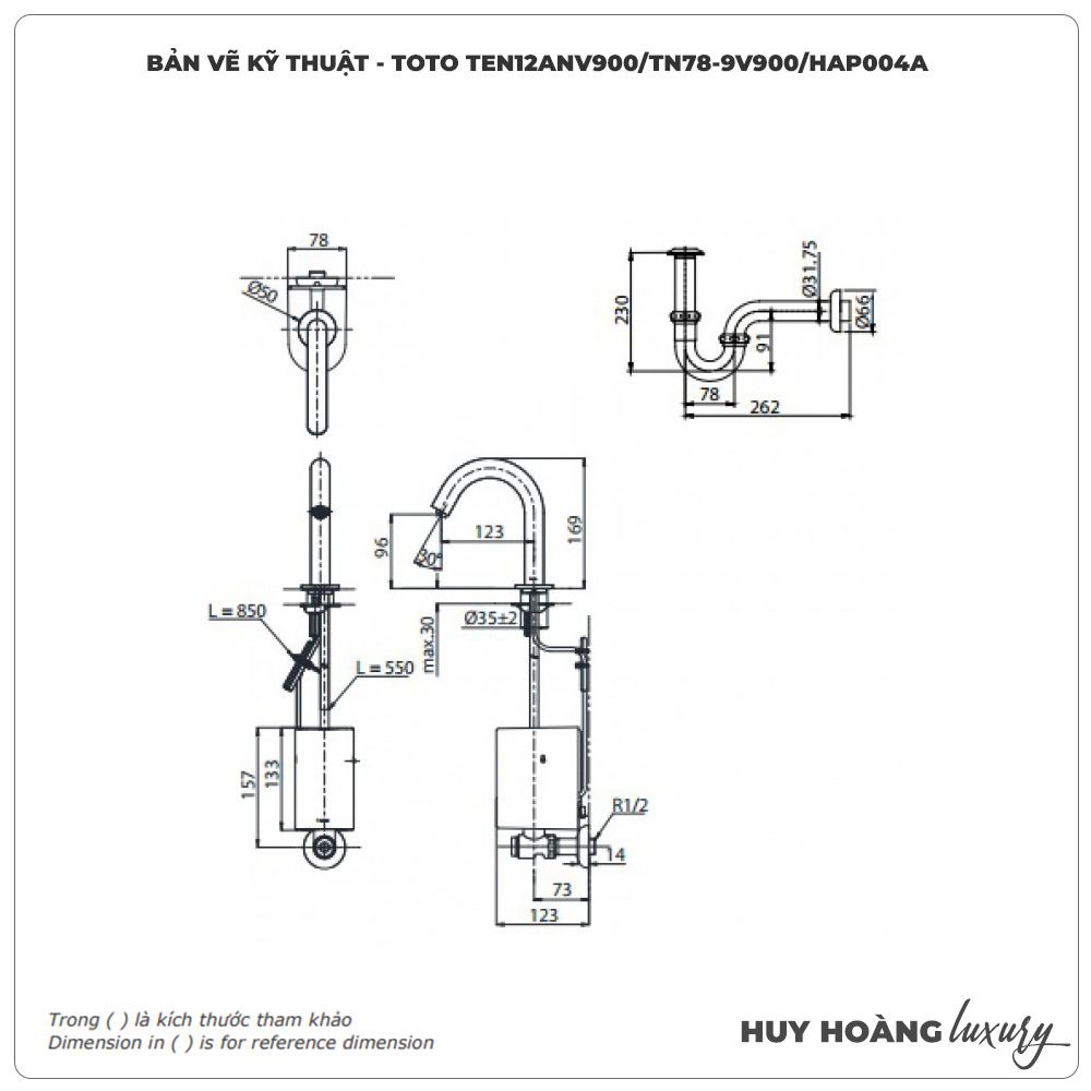 Vòi cảm ứng TOTO TEN12ANV900/TN78-9V900/HAP004A - Nhập khẩu chính hãng