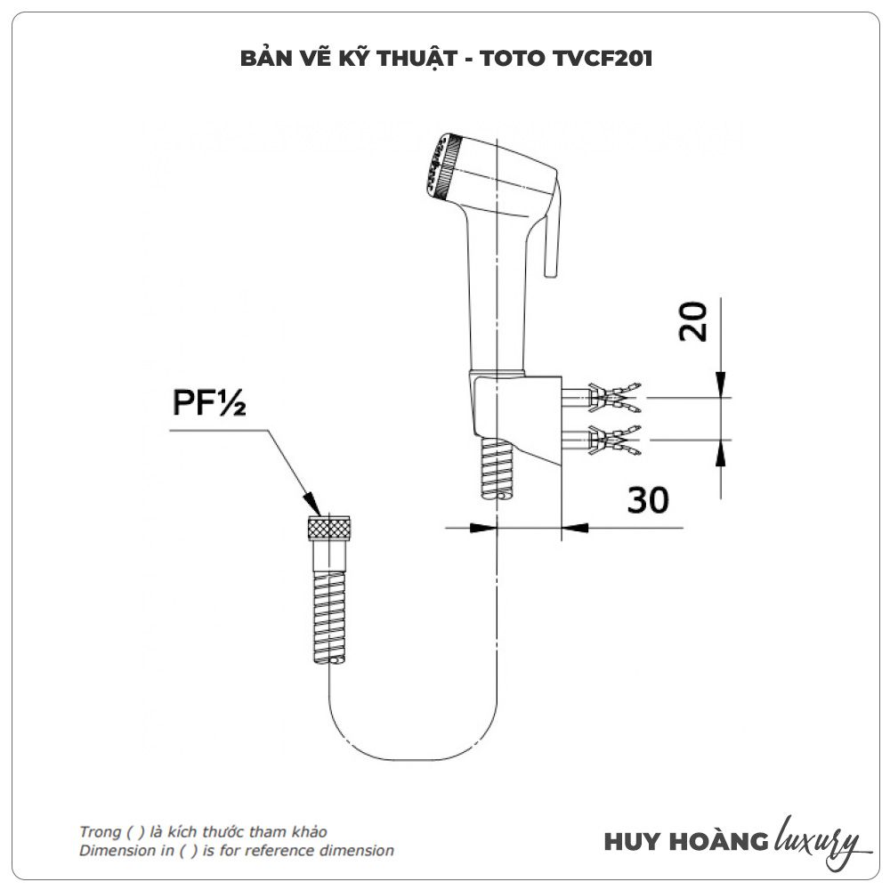 Vòi xịt vệ sinh TOTO TVCF201 chính hãng | HUY HOÀNG LUXURY