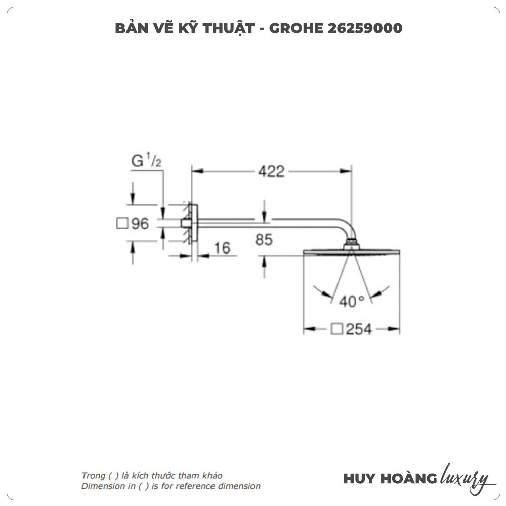 Bộ bát sen gắn tường GROHE 26259000 - Chính hãng