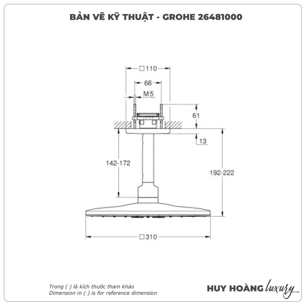 Bát sen gắn trần GROHE 26481000 - Chính hãng