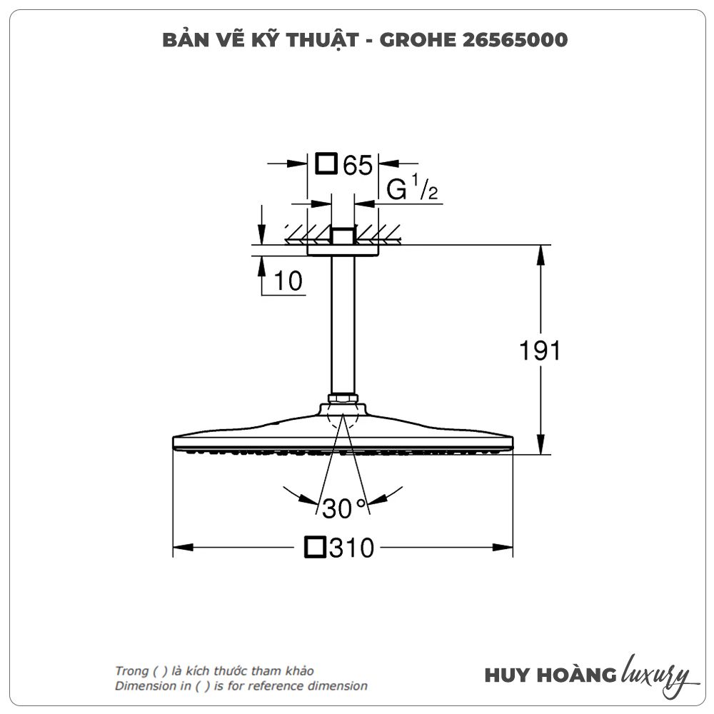 Bát sen gắn trần GROHE 26565000 - Chính hãng
