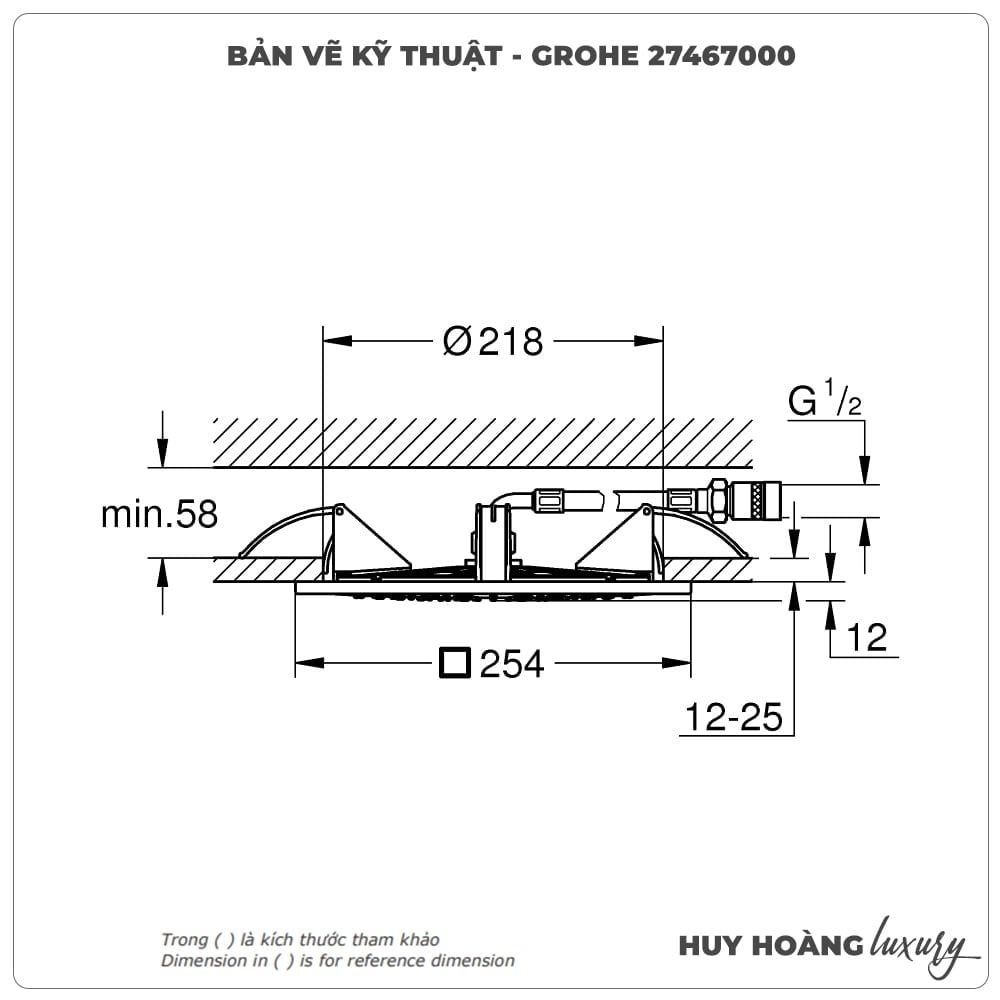 Bát sen âm trần GROHE 27467000 - Chính hãng