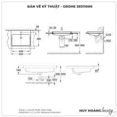 Lavabo bán âm GROHE 39311000 chính hãng, giá tốt | MUA NGAY