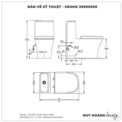 Bồn cầu 1 khối GROHE 39310000 Cao cấp, chính hãng | HUY HOÀNG LUXURY