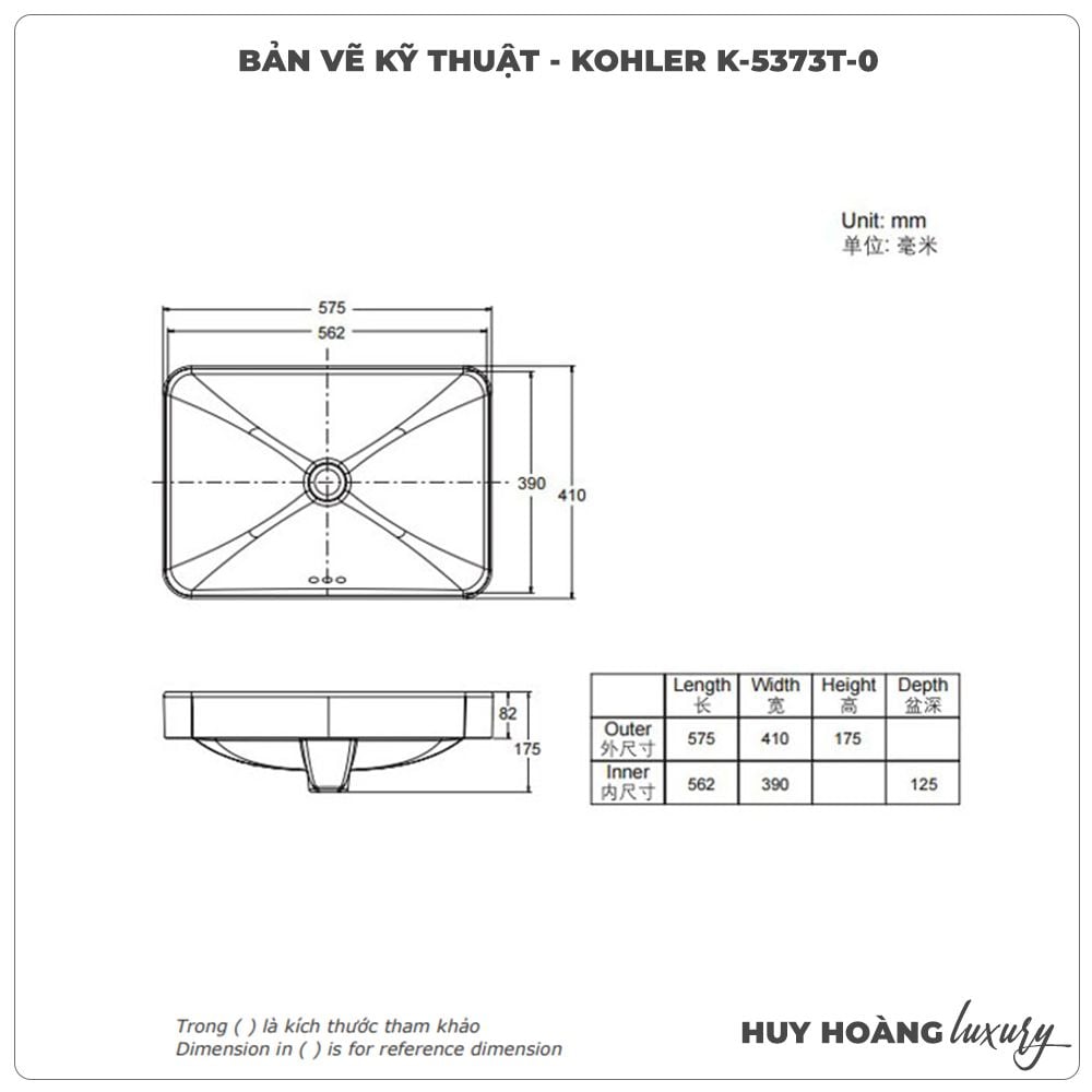 Lavabo đặt bàn FOREFRONT KOHLER K-5373T-0 chính hãng, giá tốt