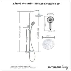 Sen cây nhiệt độ KOHLER K-76623T-9-CP - Chính hãng