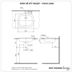 Chậu rửa mặt lavabo dương vành TOTO L763 chính hãng, giá tốt | MUA NGA