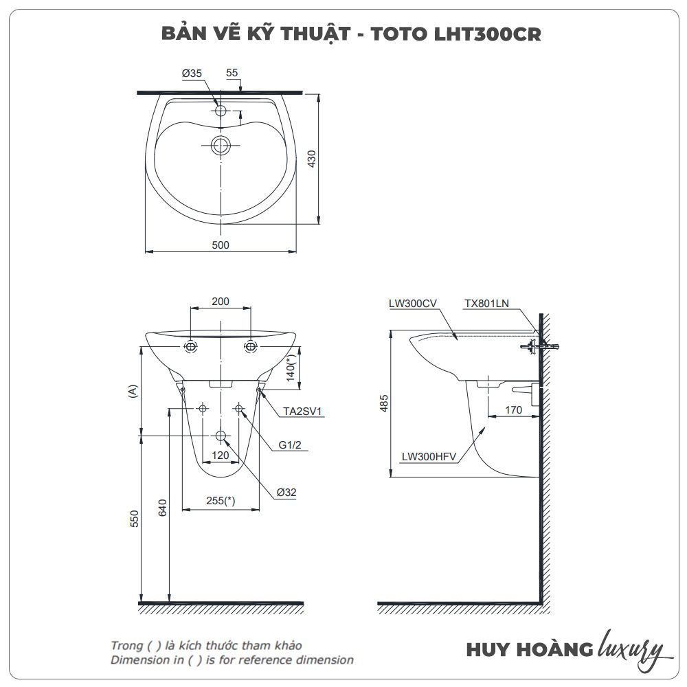 Chậu rửa mặt lavabo treo tường TOTO LHT300CR - Vẻ đẹp tối giản
