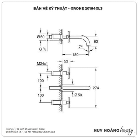 Vòi lavabo âm tường cao cấp, ưu đãi đến 25%