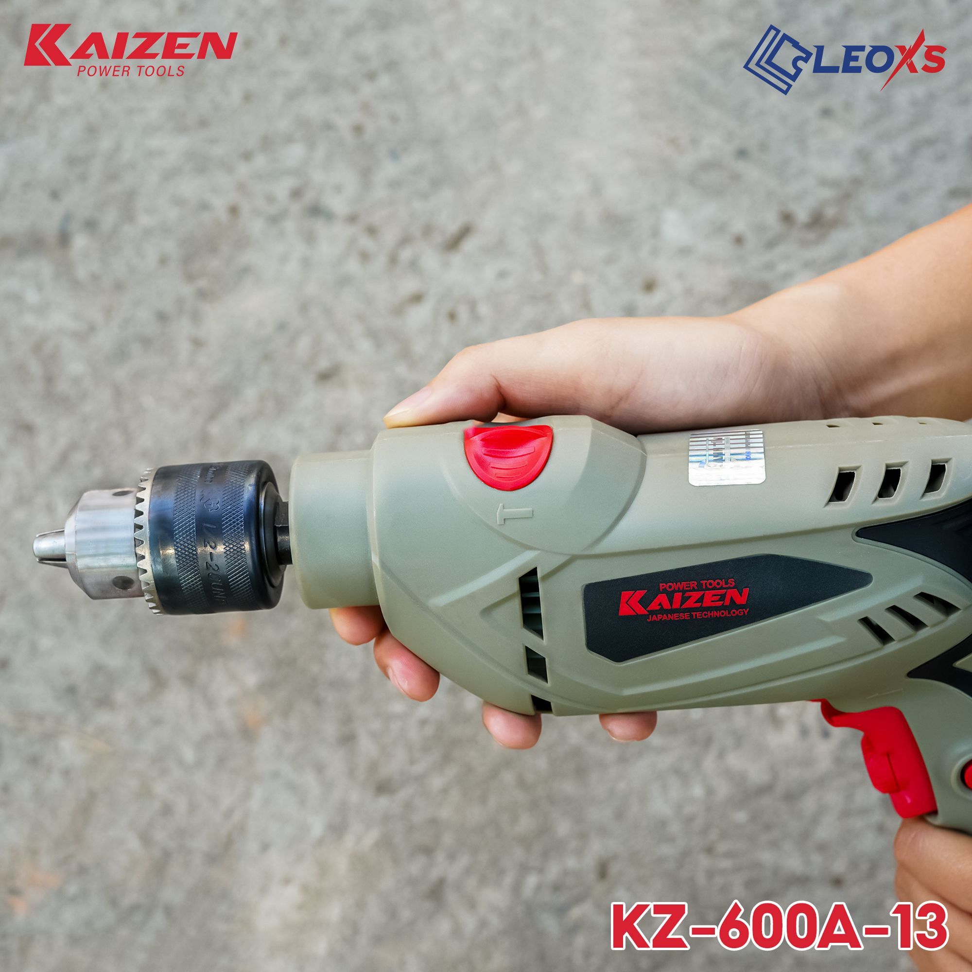MÁY KHOAN ĐIỆN 13MM KAIZEN KZ - 600A -13 – Kaizenpowertools.vn