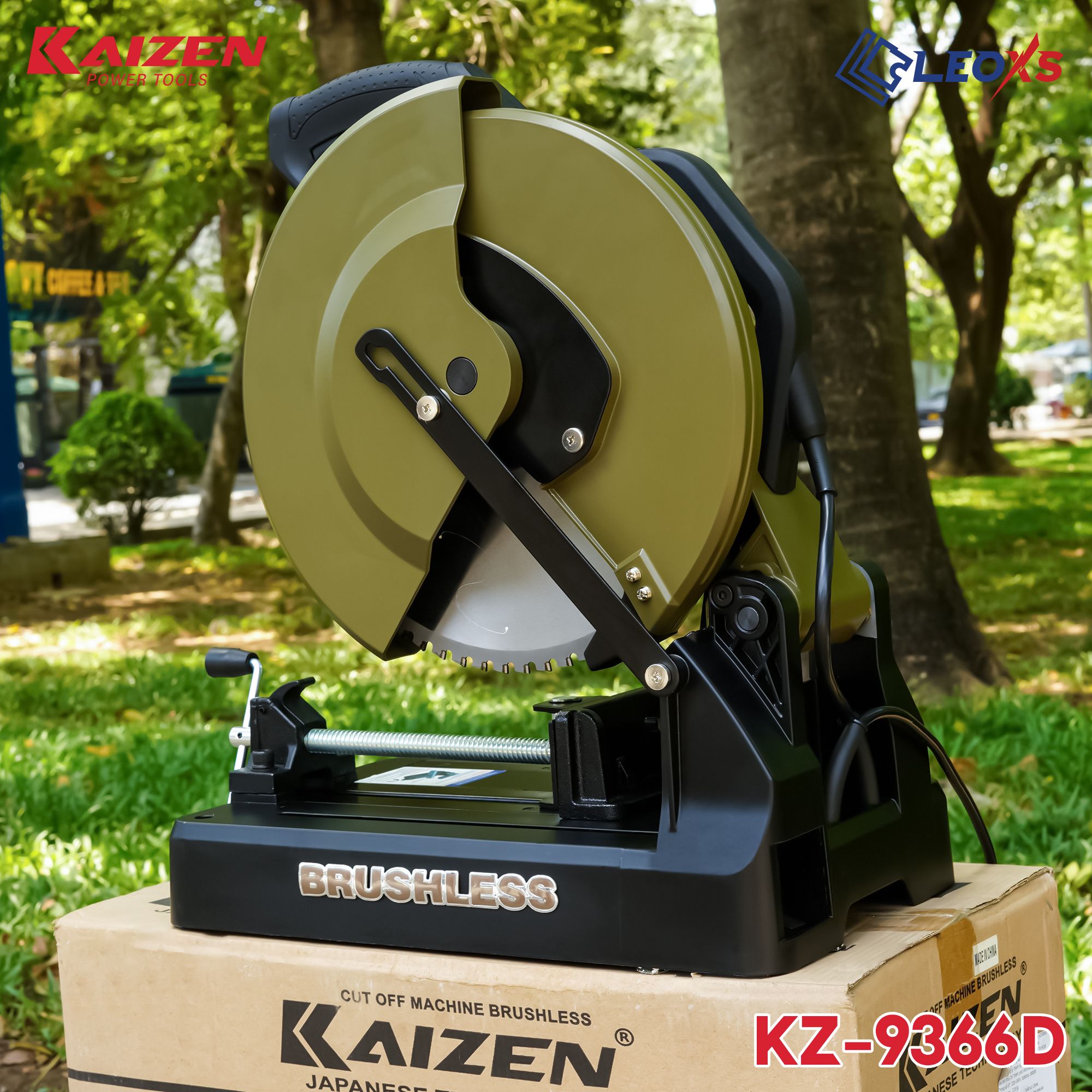 MÁY CẮT SẮT KAIZEN KZ - 9366D HỢP KIM 355MM KHÔNG CHỔI THAN – Kaizenpowertools.vn