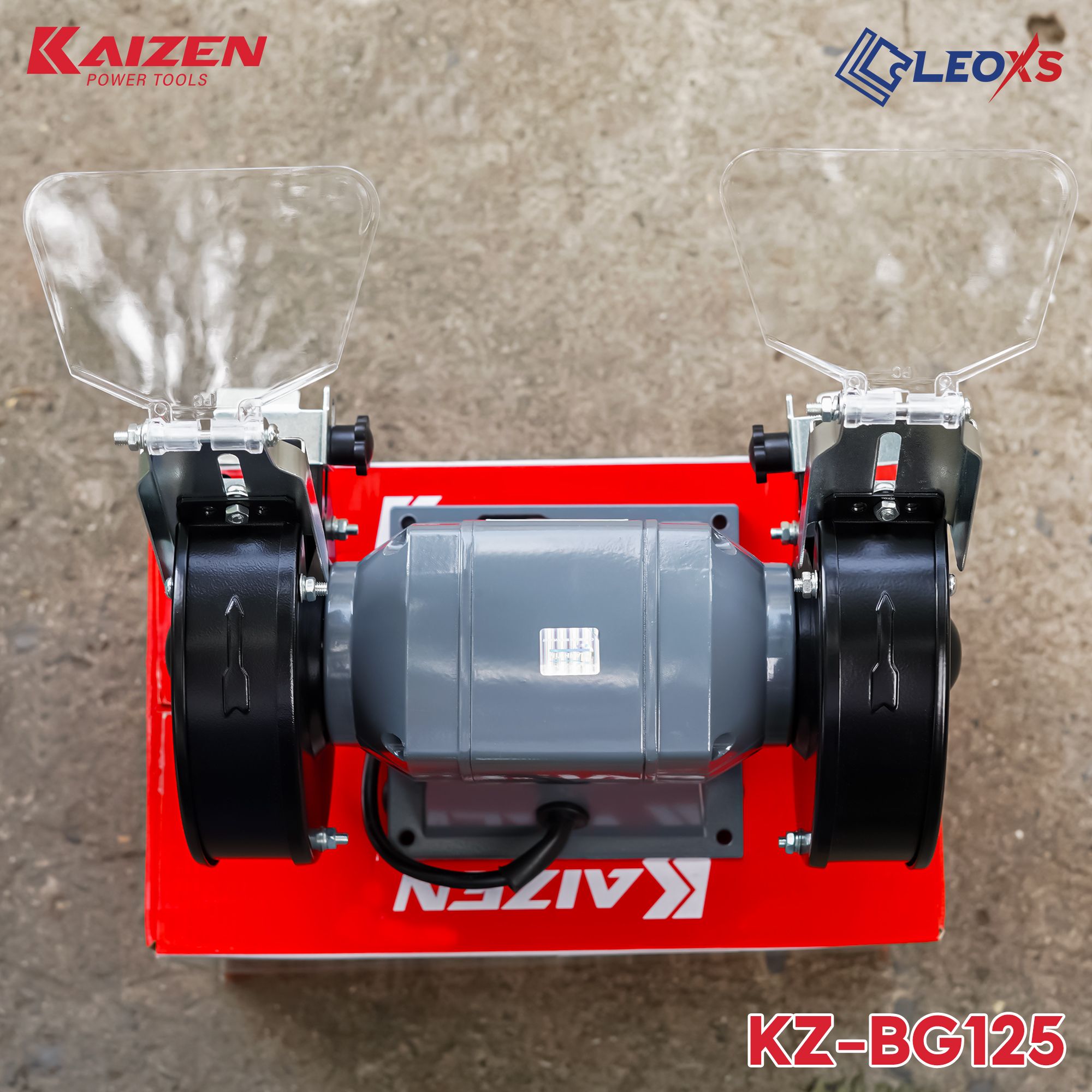 Máy mài 2 đá Kaizen KZ-BG125, kích thước Ø125x25xØ32mm – Kaizenpowertools.vn