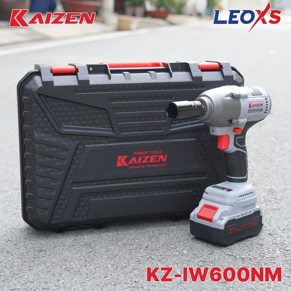 Máy siết bulong Kaizen IW600NM motor không chổi than, pin phổ thông ...