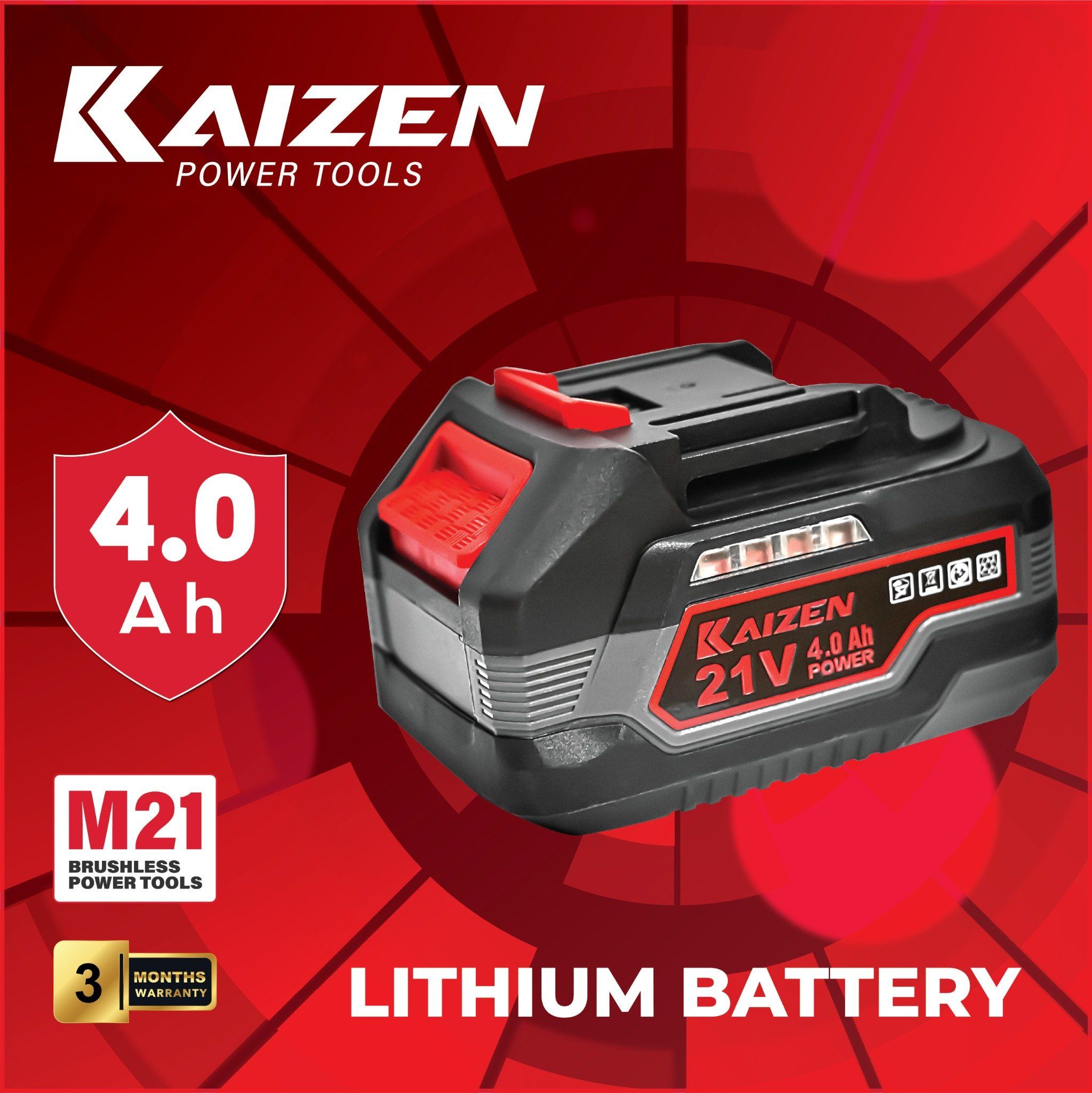 PIN M21 10 CELL HIỆU KAIZEN 4.0AH – Kaizenpowertools.vn