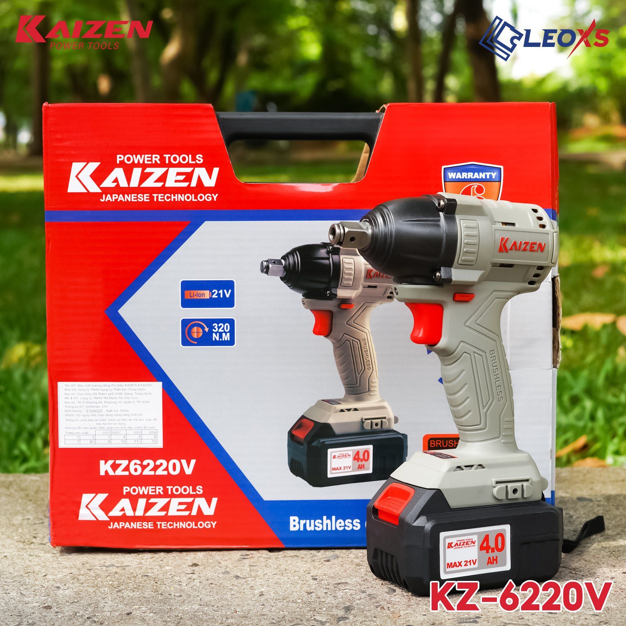 MÁY SIẾT BULONG KAIZEN MOTOR KHÔNG CHỔI THAN KZ-6220V – Kaizenpowertools.vn