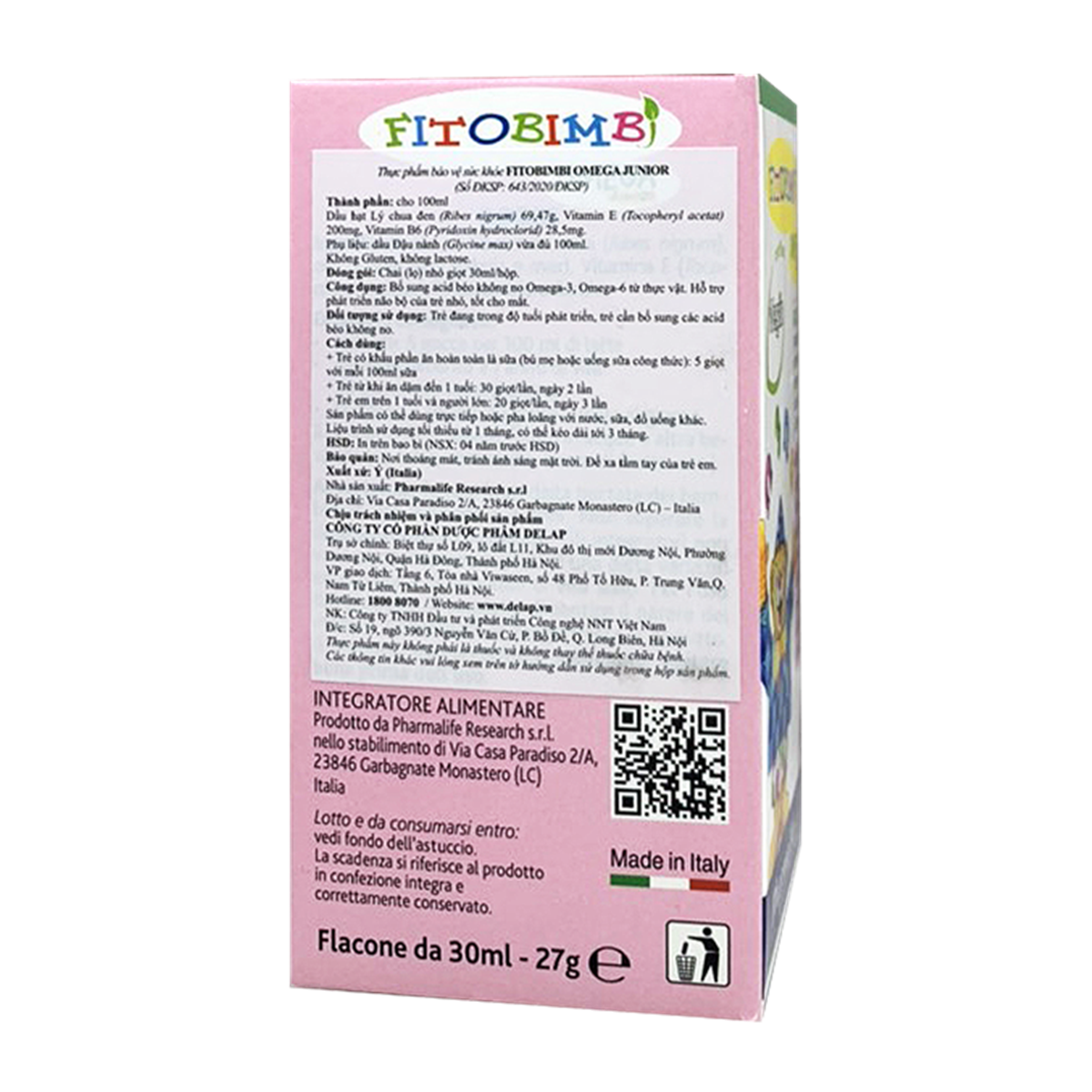 FITOBIMBI OMEGA JUNIOR CHO BÉ (30ml/hộp) – KOKASI