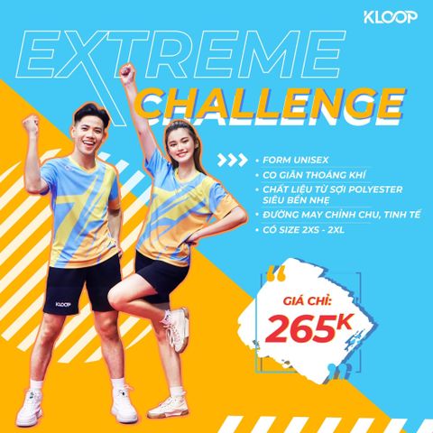 Áo thể thao KLOOP co giãn thoải mái họa tiết Thunder phiên bản cổ tim – VLOOP - Thời Trang Thể Thao