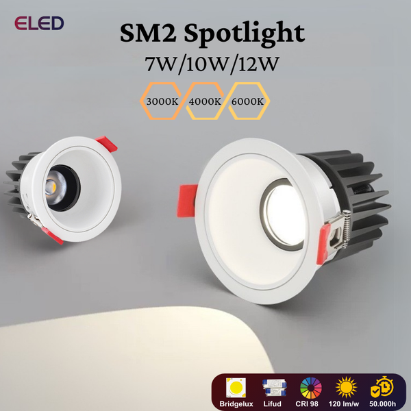 Đèn Led âm trần ELED SM2 Spotlight chip COB D70 chống chói cao cấp CRI – Công ty TNHH công nghệ ...