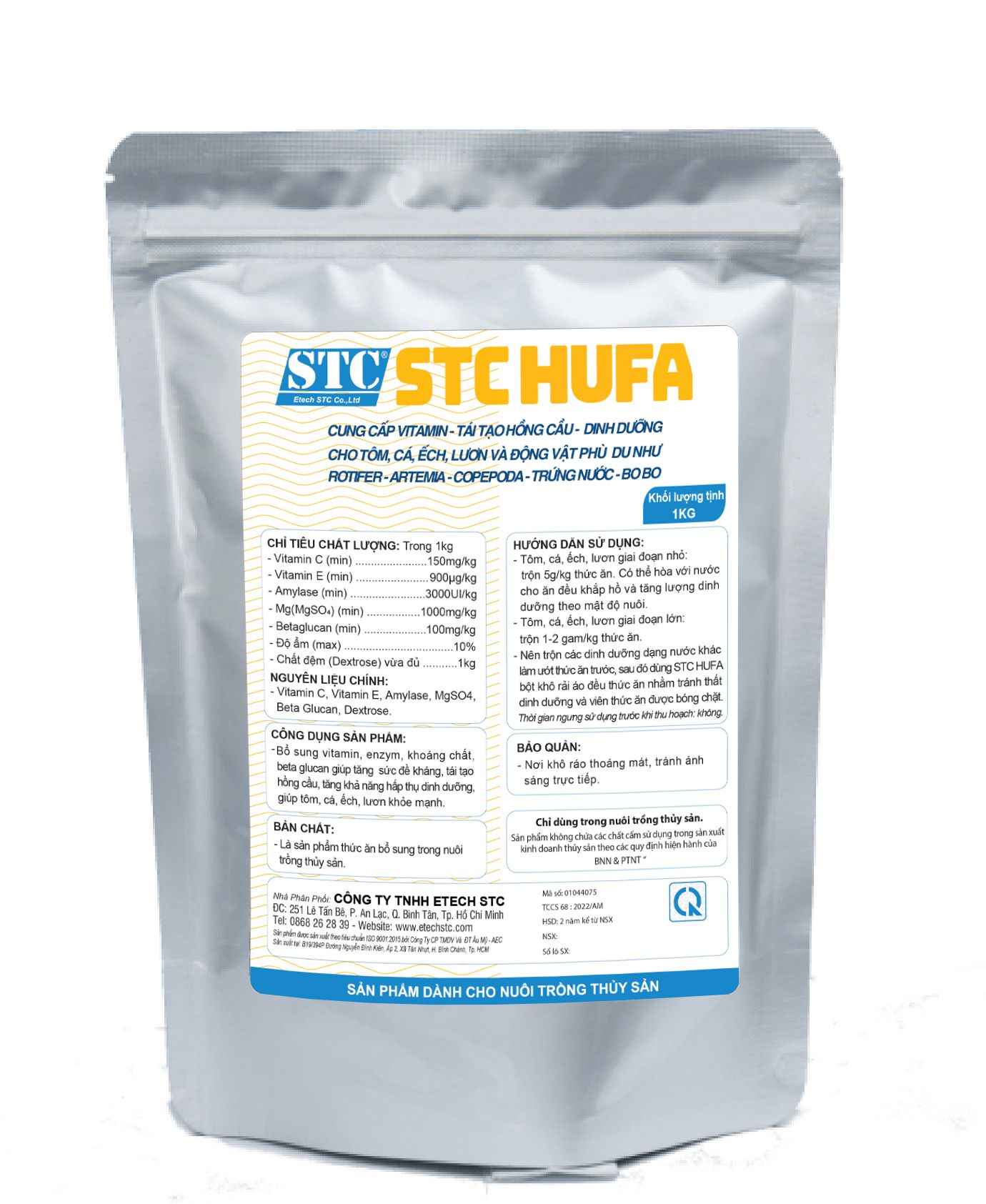 STC HUFA - Tái tạo hồng cầu - Dinh dưỡng cho Tôm, Cá, Ếch, Lươn và Độn ...