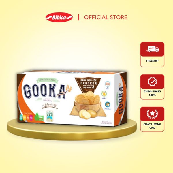 Bánh Cracker Gooka Ngũ Cốc Khoai Tây HG 160g – Bán hàng Online Bibica