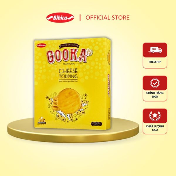 Bánh Cracker Gooka Cheese Topping HG 180g – Bán hàng Online Bibica
