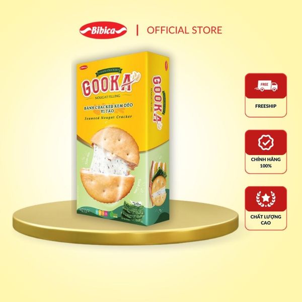 Bánh Gooka Cracker Nougat Filling Vị Tảo Biển Bibica – Bán hàng Online ...