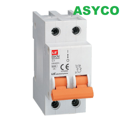 BKN 2P 50A - Aptomat LS MCB 2P 50A 6kA – asyco