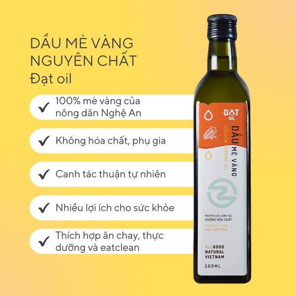 DẦU MÈ VÀNG NGUYÊN CHẤT 250ML DAT BUTTER – ORGANIC GOODS
