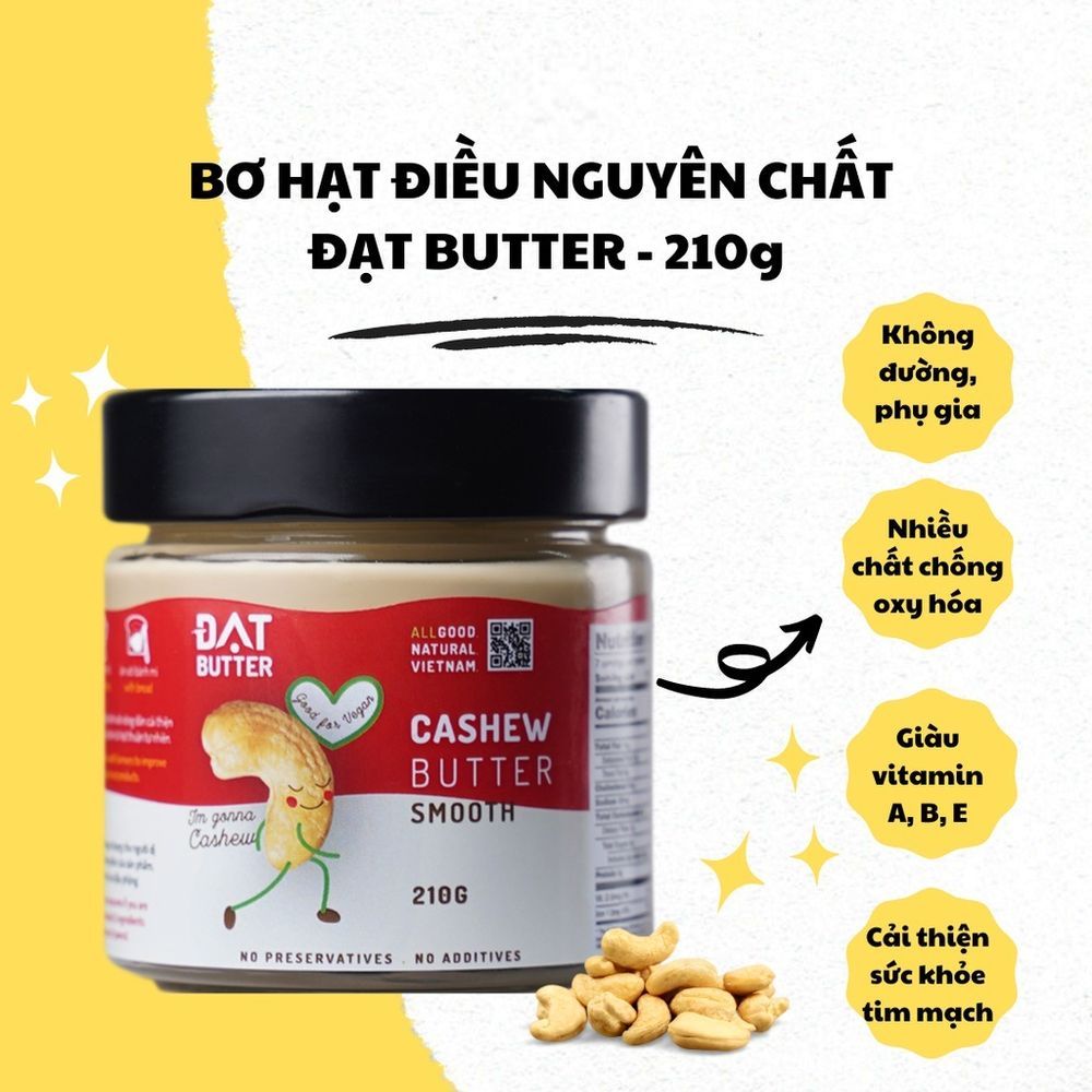 BƠ HẠT ĐIỀU MỊN ĐẠT BUTTER 210G – ORGANIC GOODS